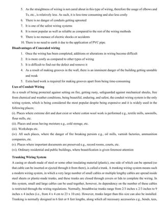 types of wiring systems used in residentials buildins | PDF