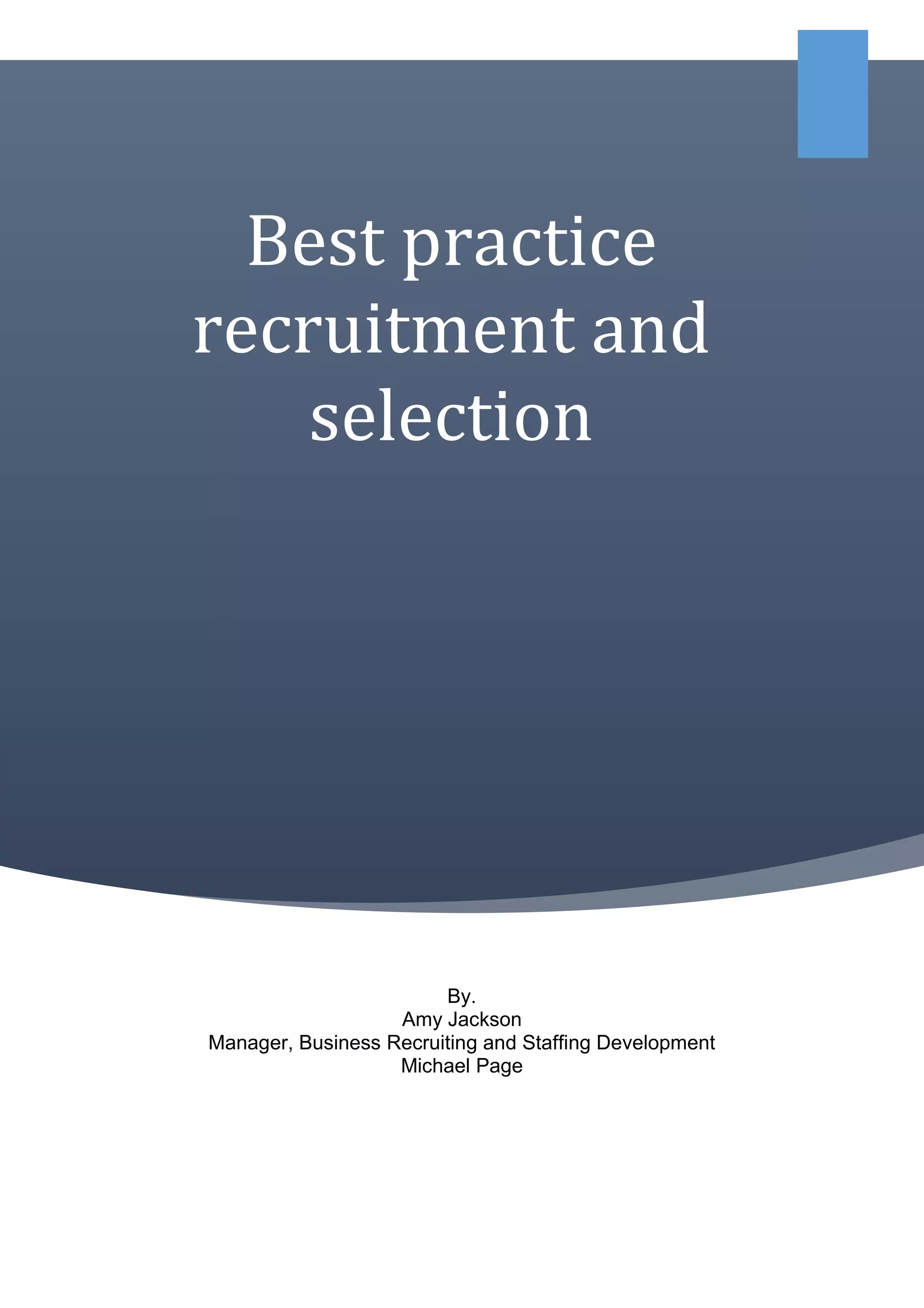 Best-practice-recruitment-and-selection-a-tool-kit | PDF