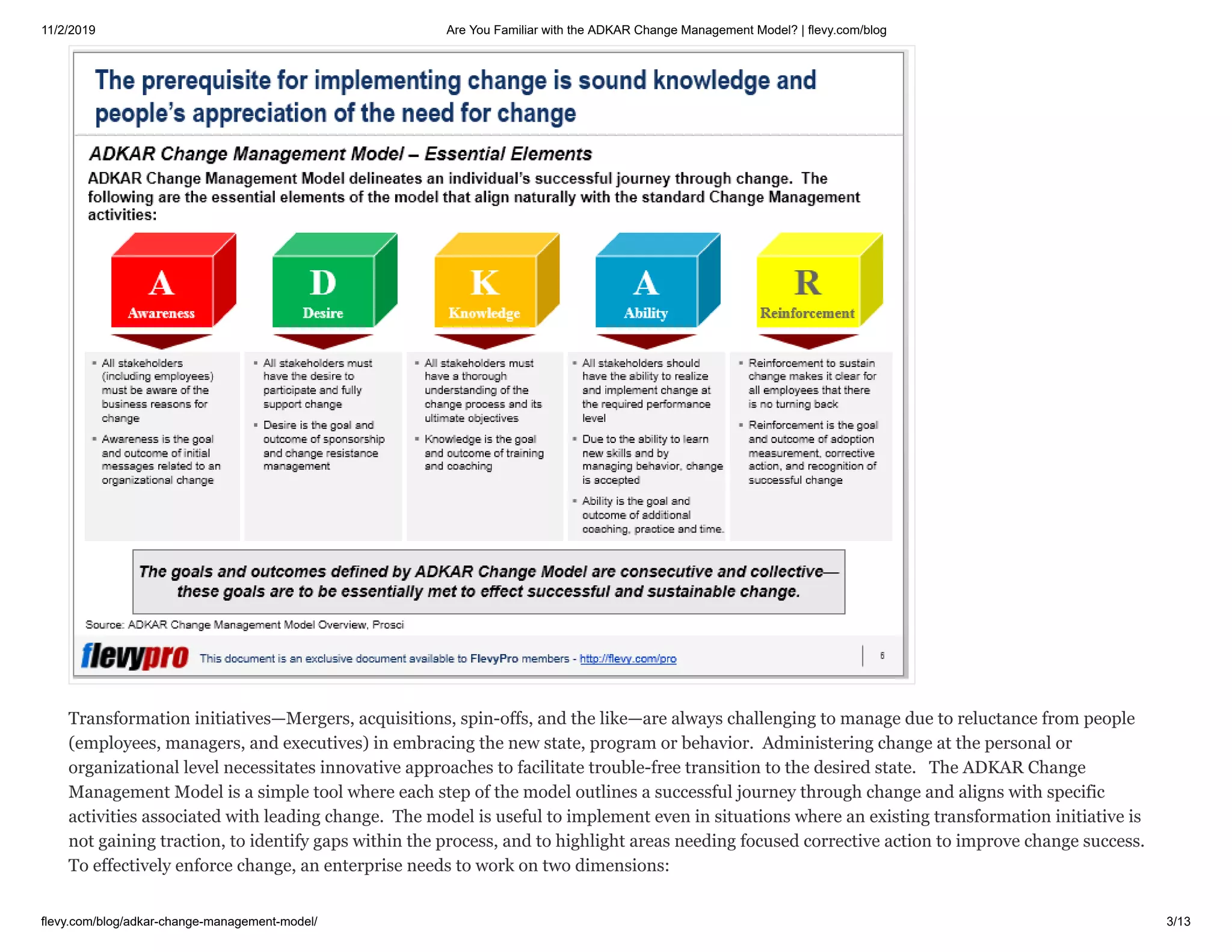 [Whitepaper] Are You Familiar with the ADKAR Change Management Model? | PDF