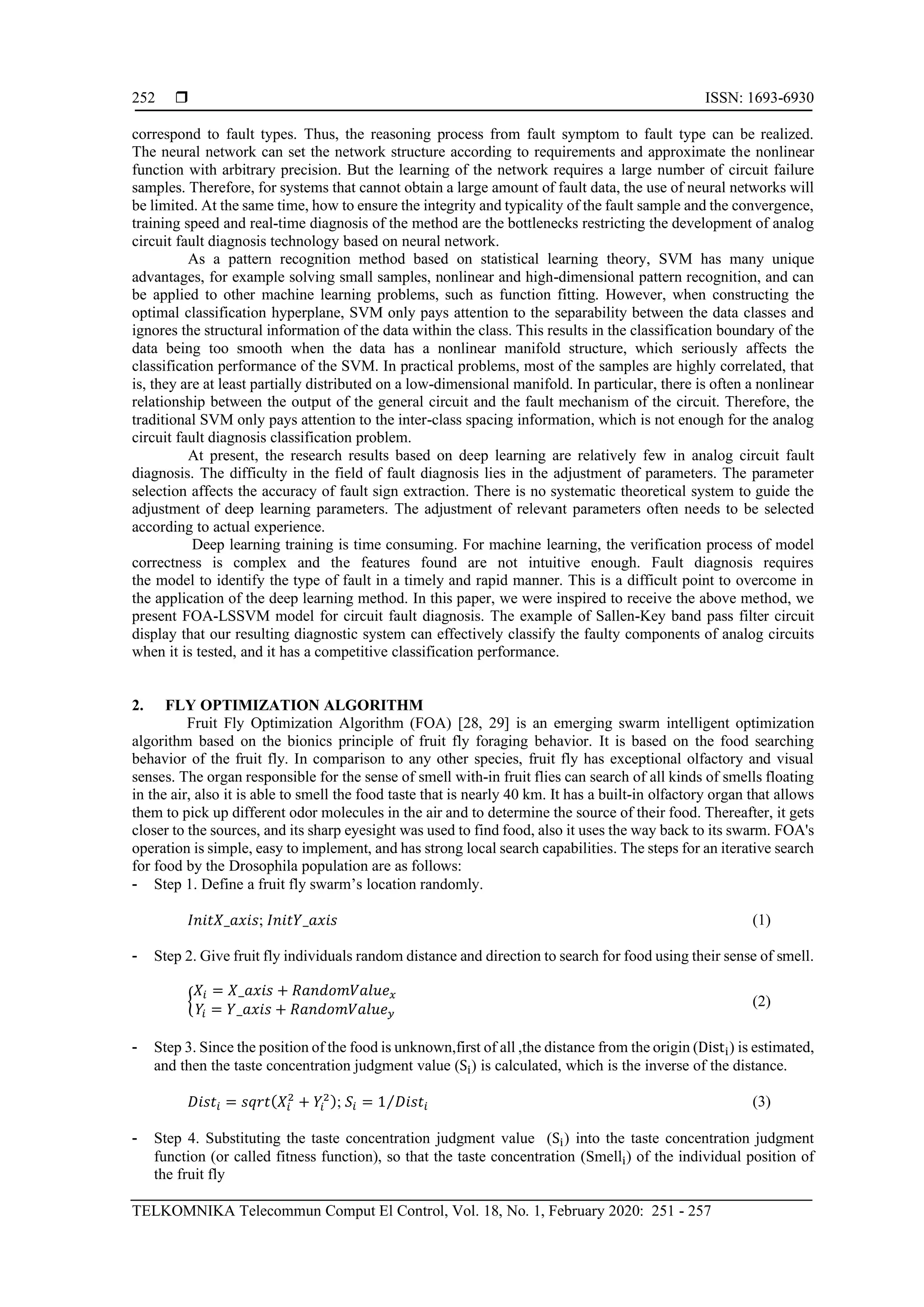 Analog Circuit Fault Diagnosis Via Foa Lssvm Pdf 6146