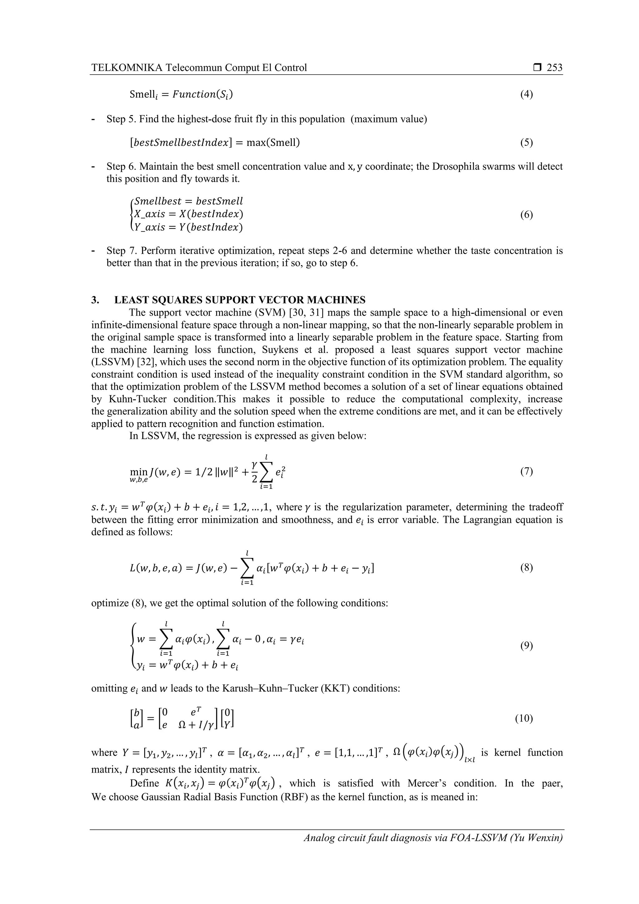Analog circuit fault diagnosis via FOA-LSSVM | PDF | Technology Industry | Industries