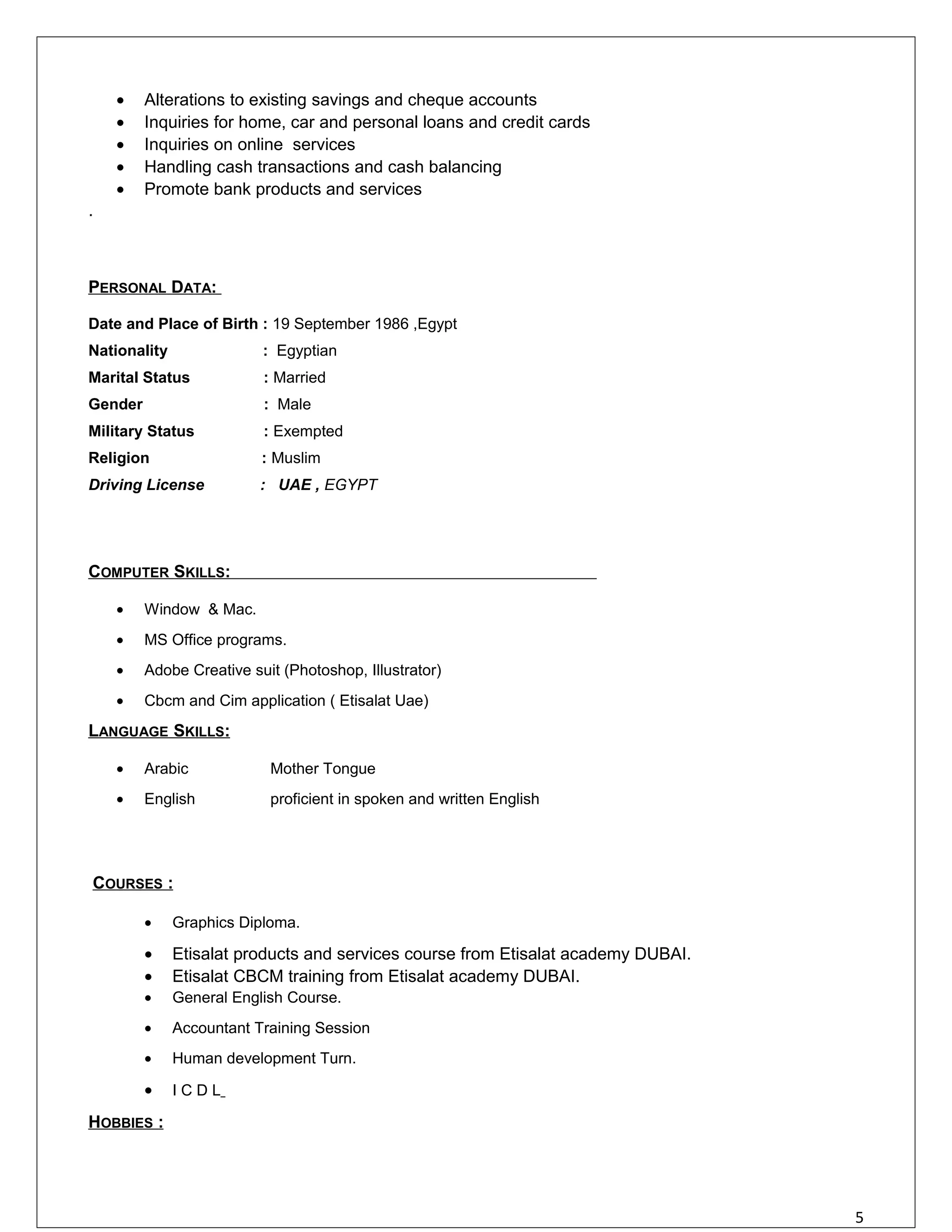 mohamed fouad resume | PDF