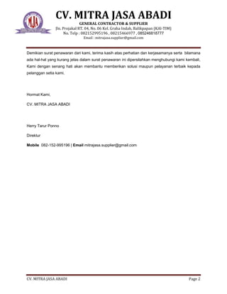 company profile reklamasi | DOCX