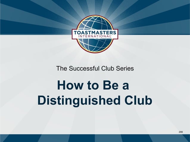 How to be a Distinguished Club (Powerpoint) | PPS
