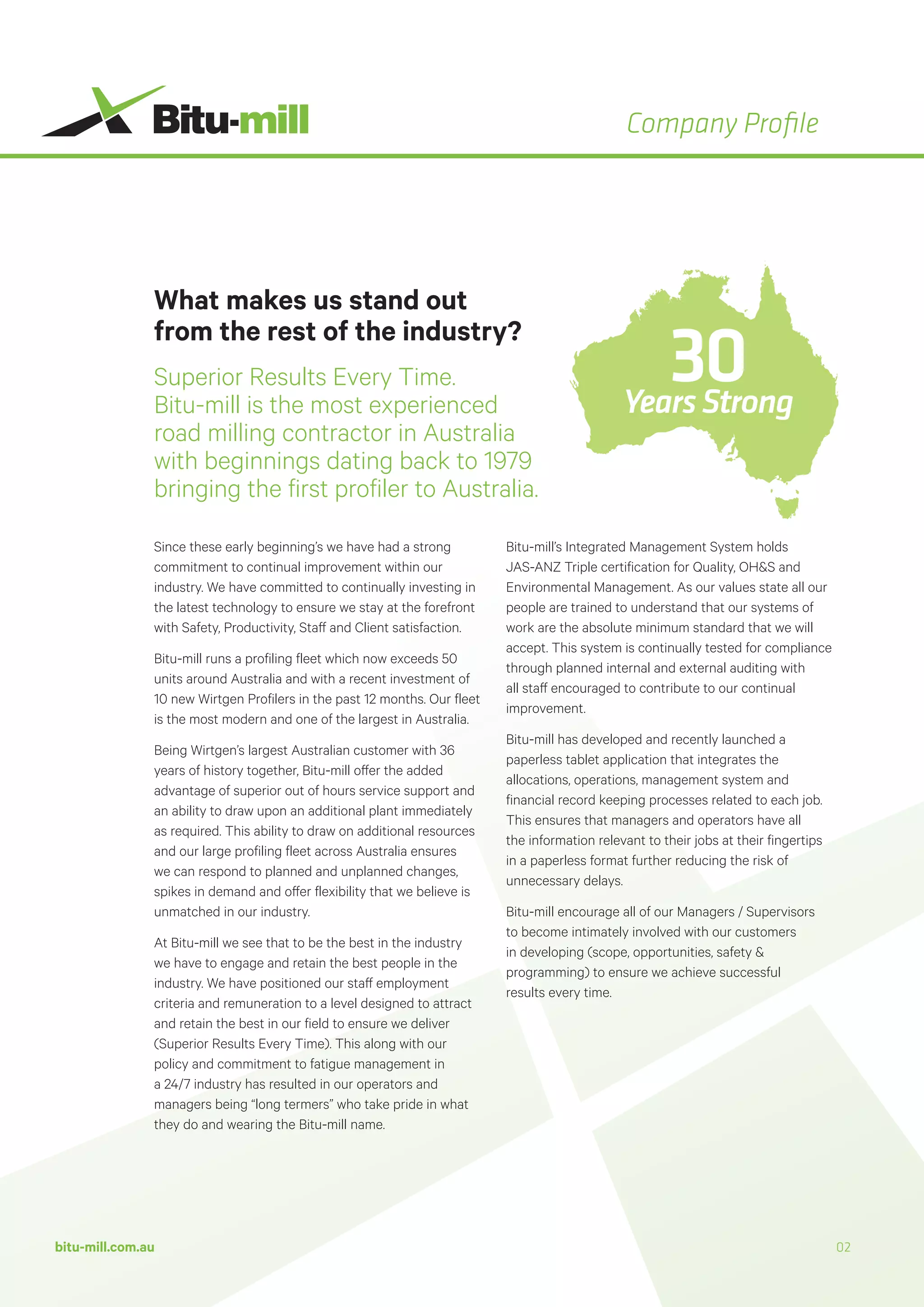 Bitu-Mill-Company-Profile ROAD MAINTENANCE | PDF | Manufacturing ...