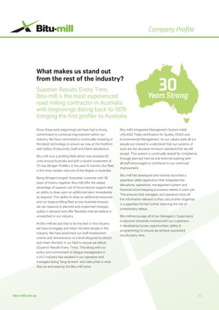 Bitu-Mill-Company-Profile ROAD MAINTENANCE | PDF | Manufacturing ...