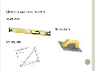 Tools used for Plastering | PPTX