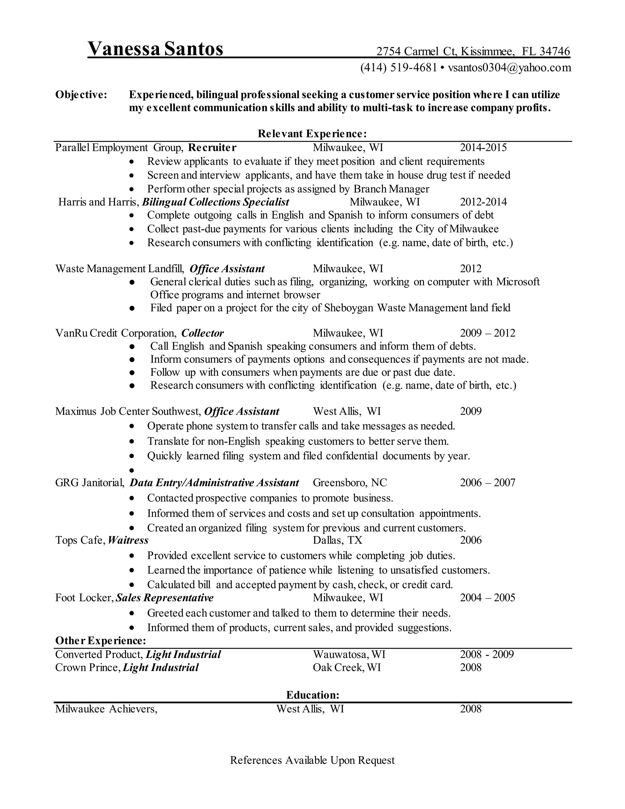 vanessa Resume | DOCX