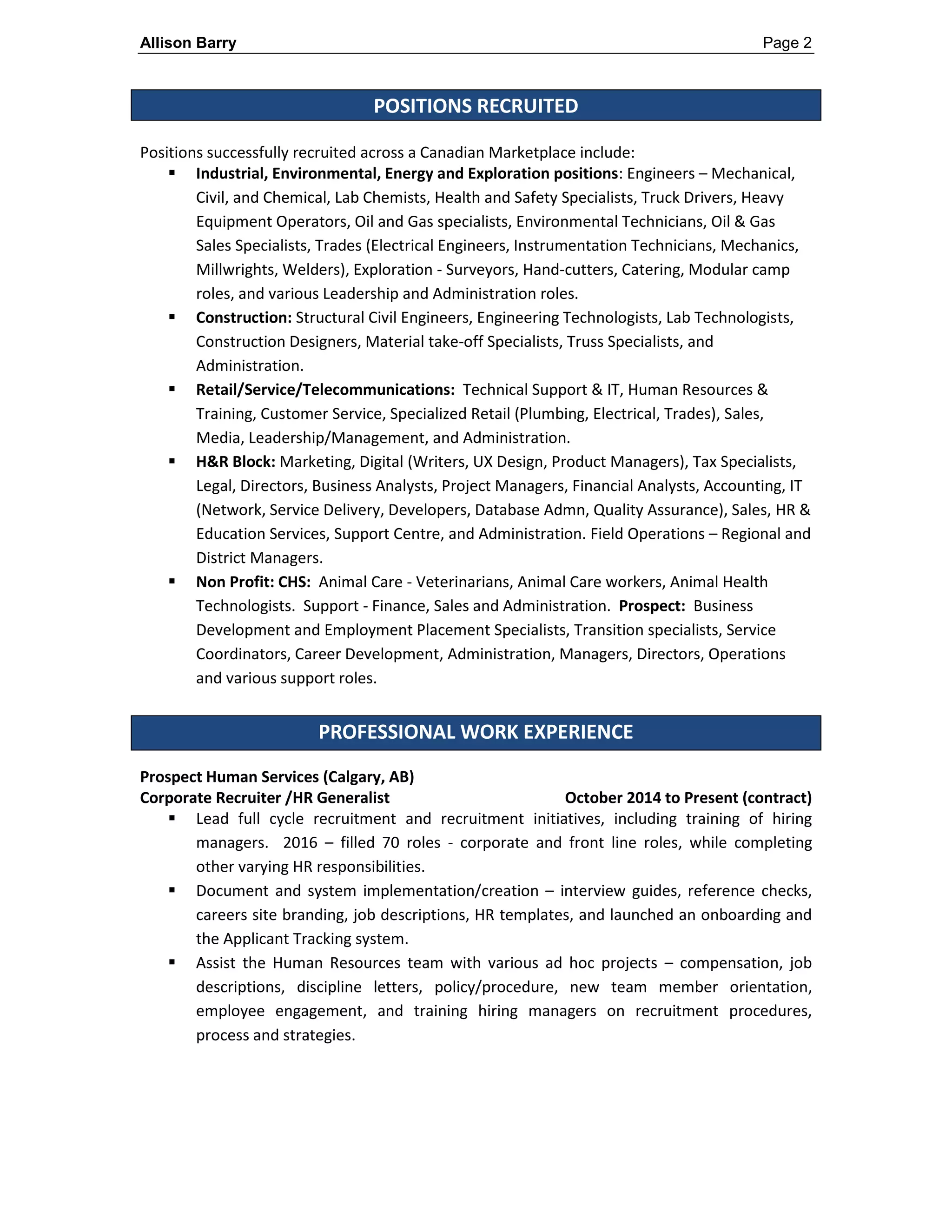 Allison B Recruiter Resume 2017 | PDF