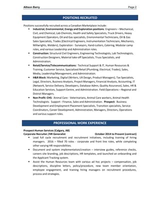 Allison B Recruiter Resume 2017 | PDF