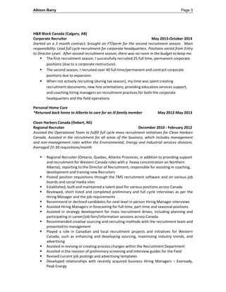 Allison B Recruiter Resume 2017 | PDF