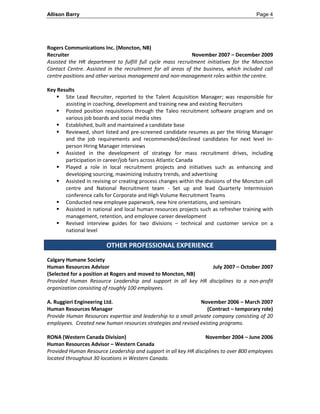 Allison B Recruiter Resume 2017 | PDF