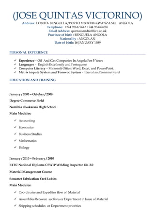 Mr. Quintas CV | DOC