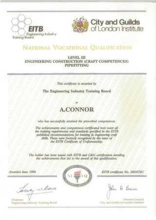 NVQ Level 3 | PDF