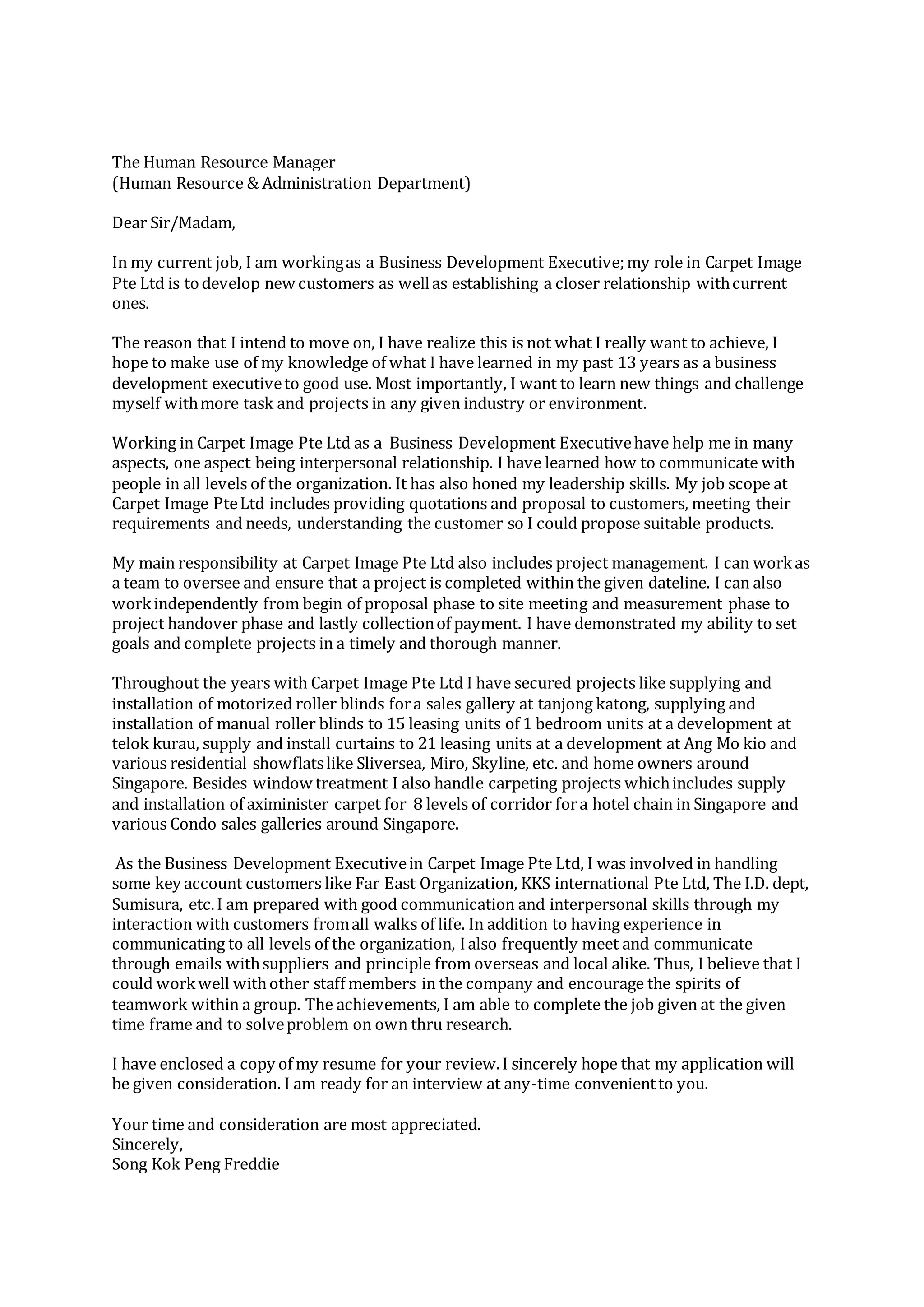 Freddie resume | DOCX