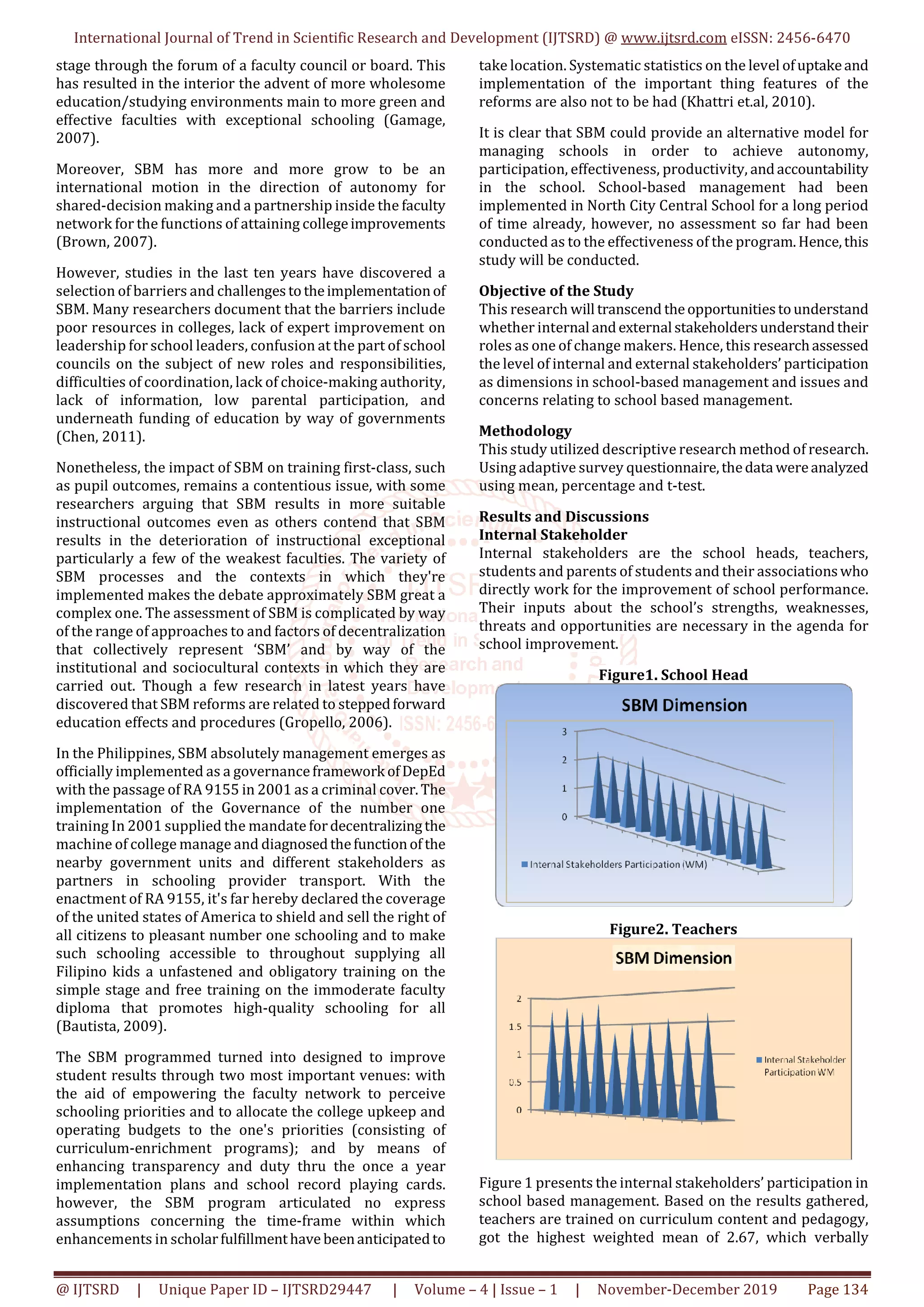 Attaining School Improvement through Internal and External Stakeholders ...