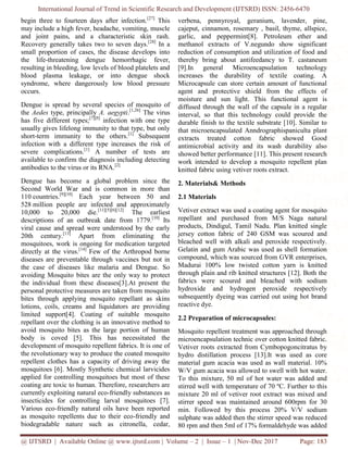 Avoidance from Dengue by Microencapsulated with Vetiver root Essence ...