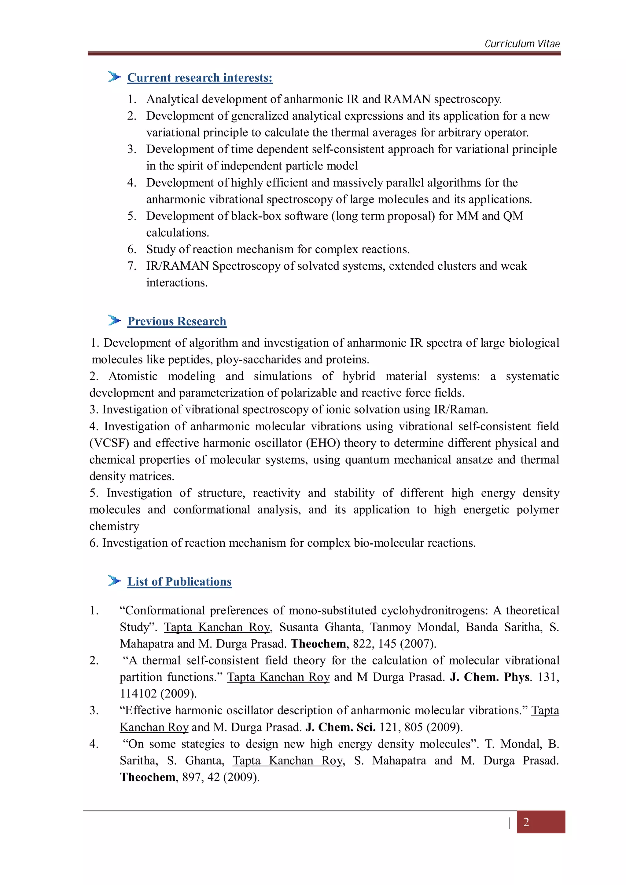 CV_Tapta_Kanchan_Roy | PDF