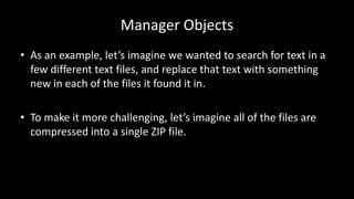 Python: Manager Objects | PPT
