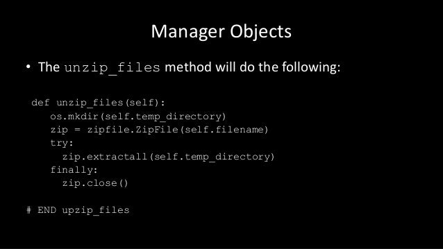 Python: Manager Objects