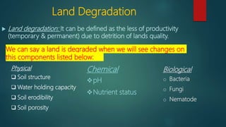 land degradation present problem and solution | PPTX