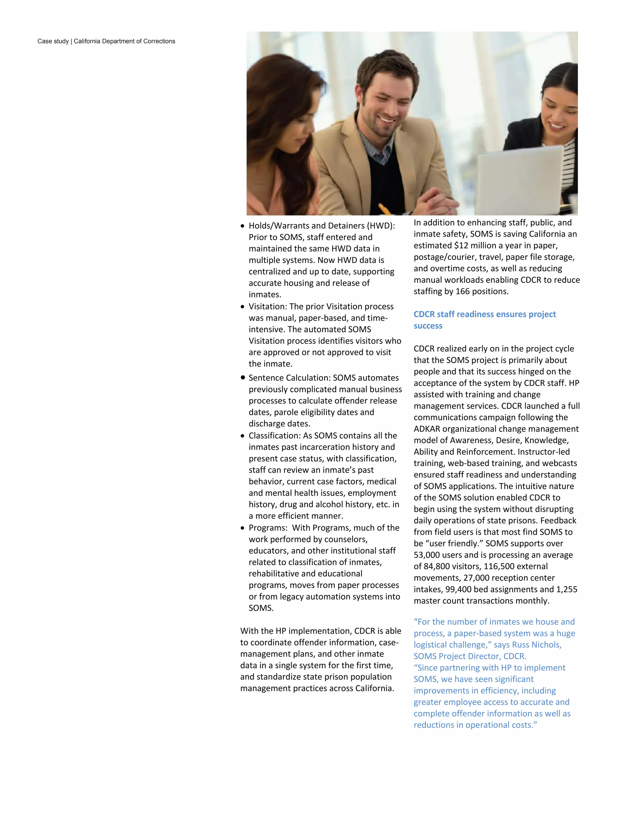 SOMS HP case study 2014 | PDF