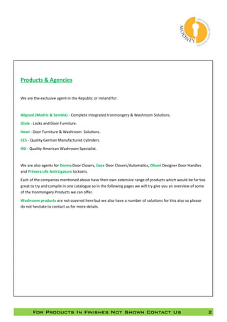 Mooney Ironmongery Product Overview | PDF