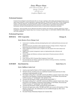 Erica's Resume | DOC | Logistics | Business