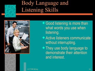 29 Career Development Listening Skills | PPT