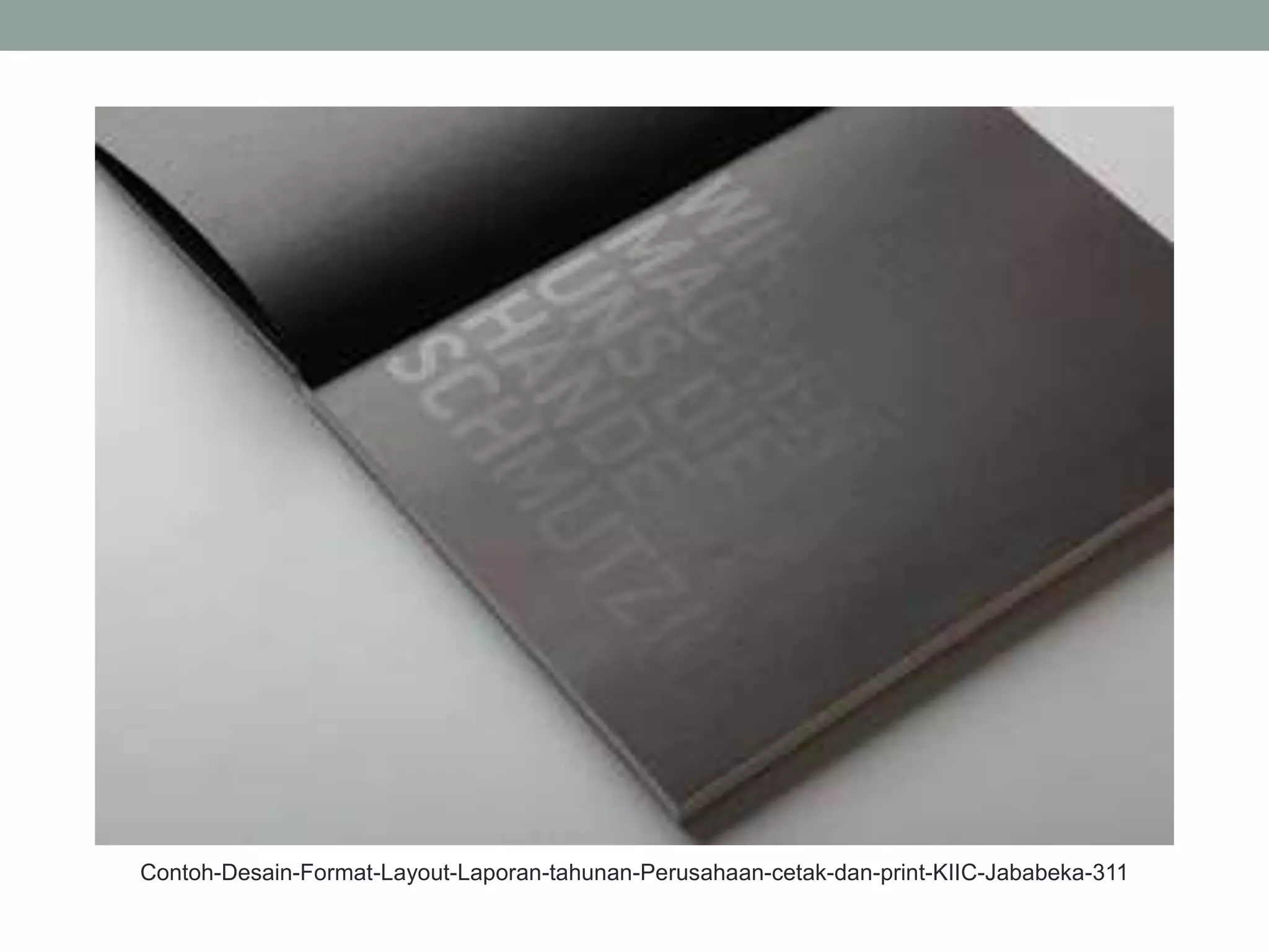 29 contoh desain laporan tahunan perusahaan | PPTX