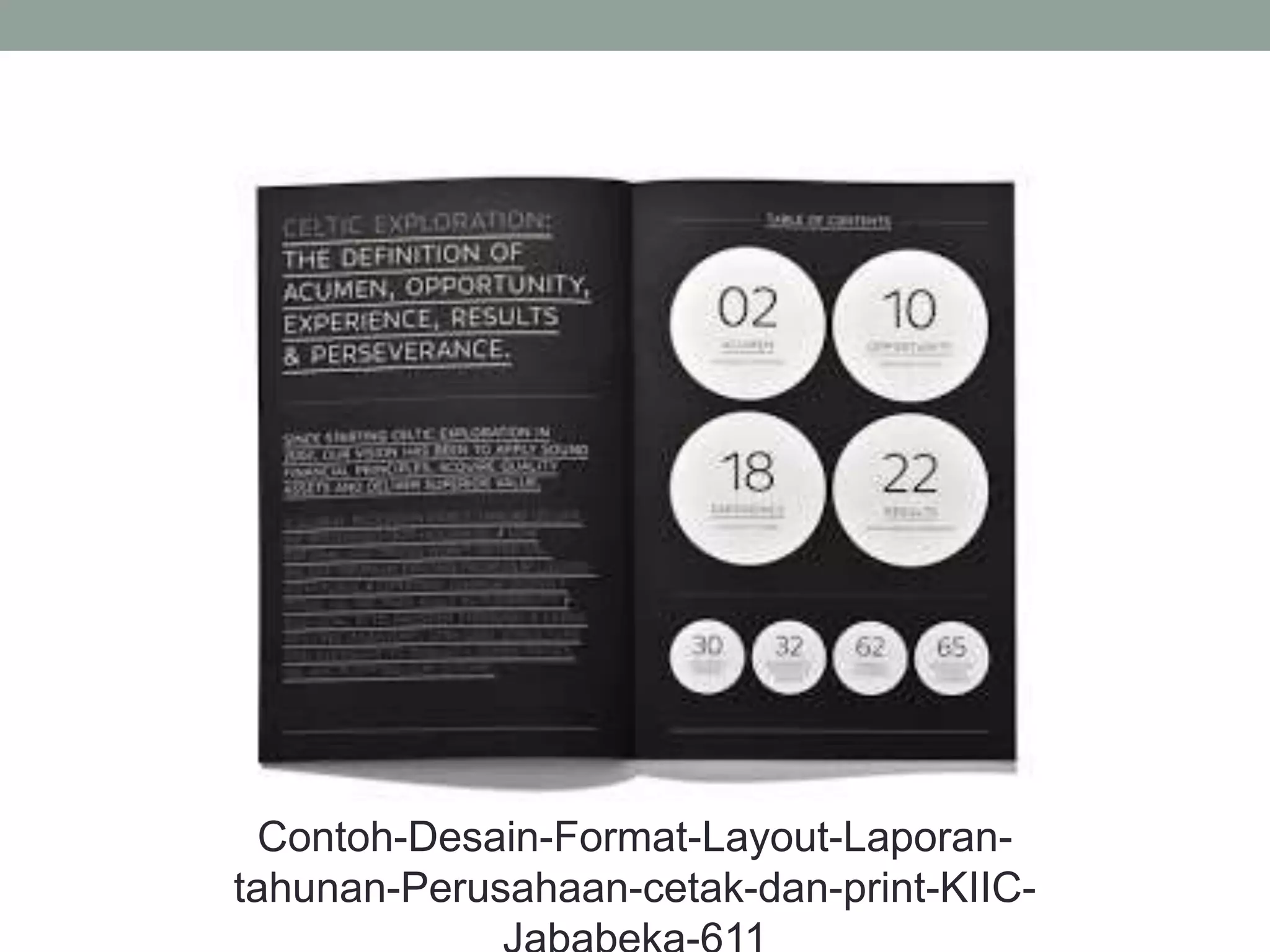 29 contoh desain laporan tahunan perusahaan | PPTX