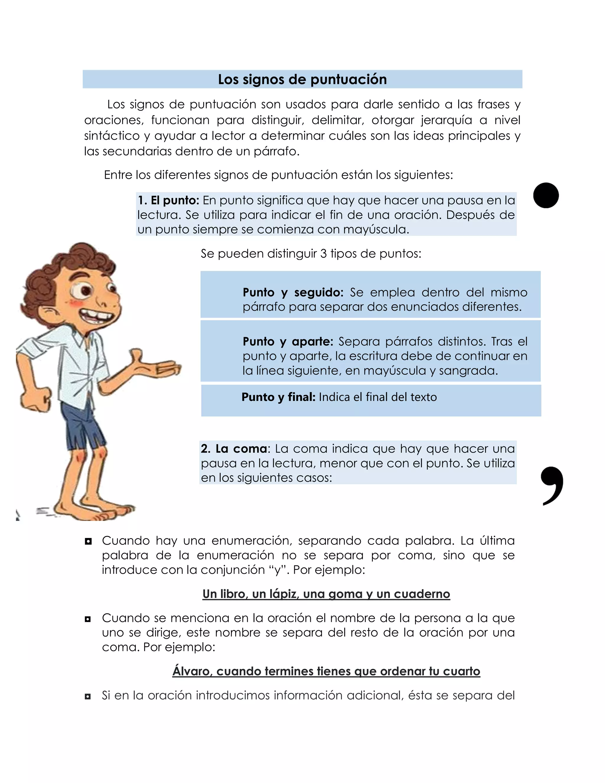 Signos de puntuación, usos de las letras, uso de las mayúsculas | PDF