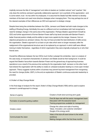 Rowling Energy - Strategic Change PDF | PDF | Business Administration | Business