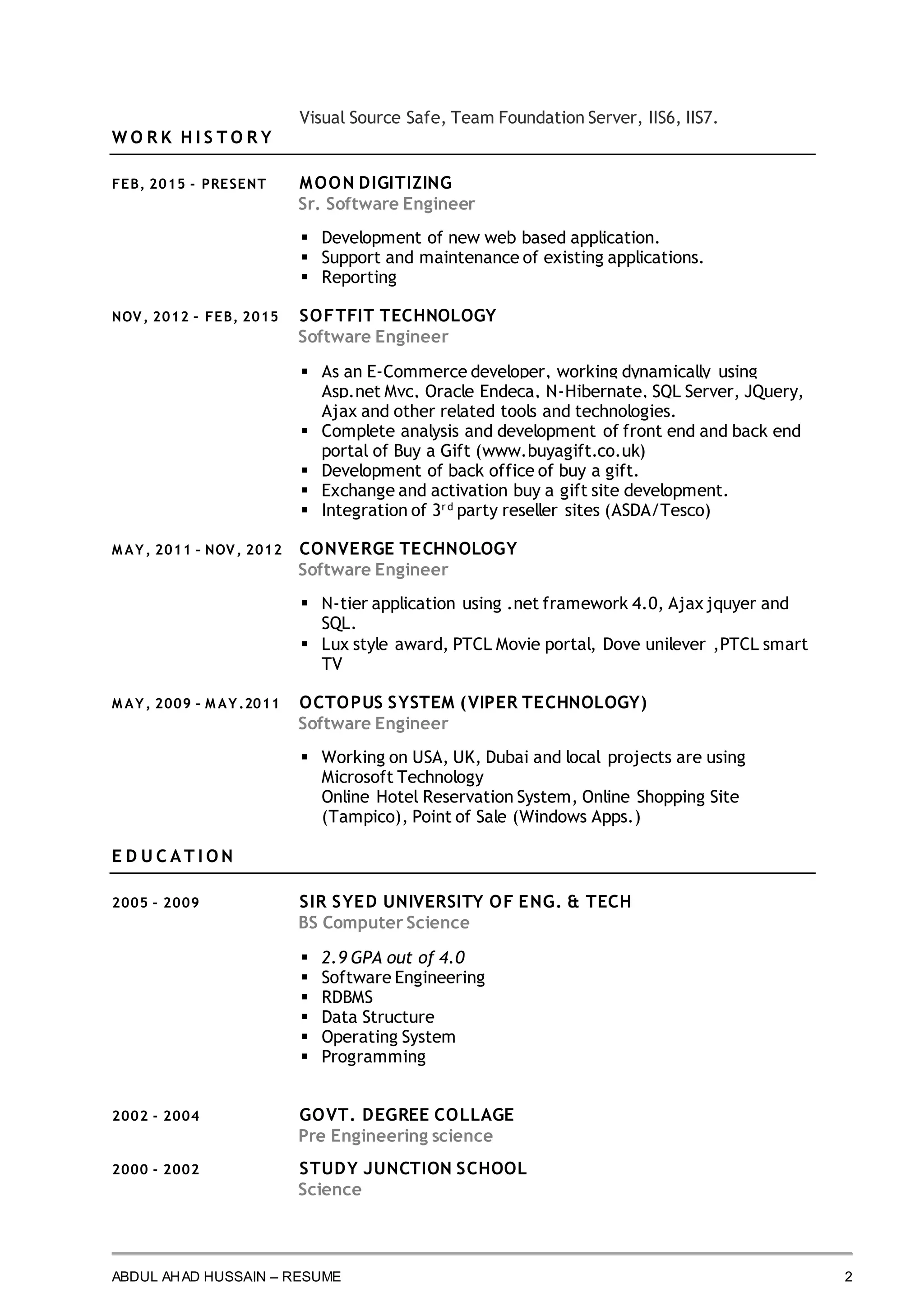 Abdul Ahad CV | PDF
