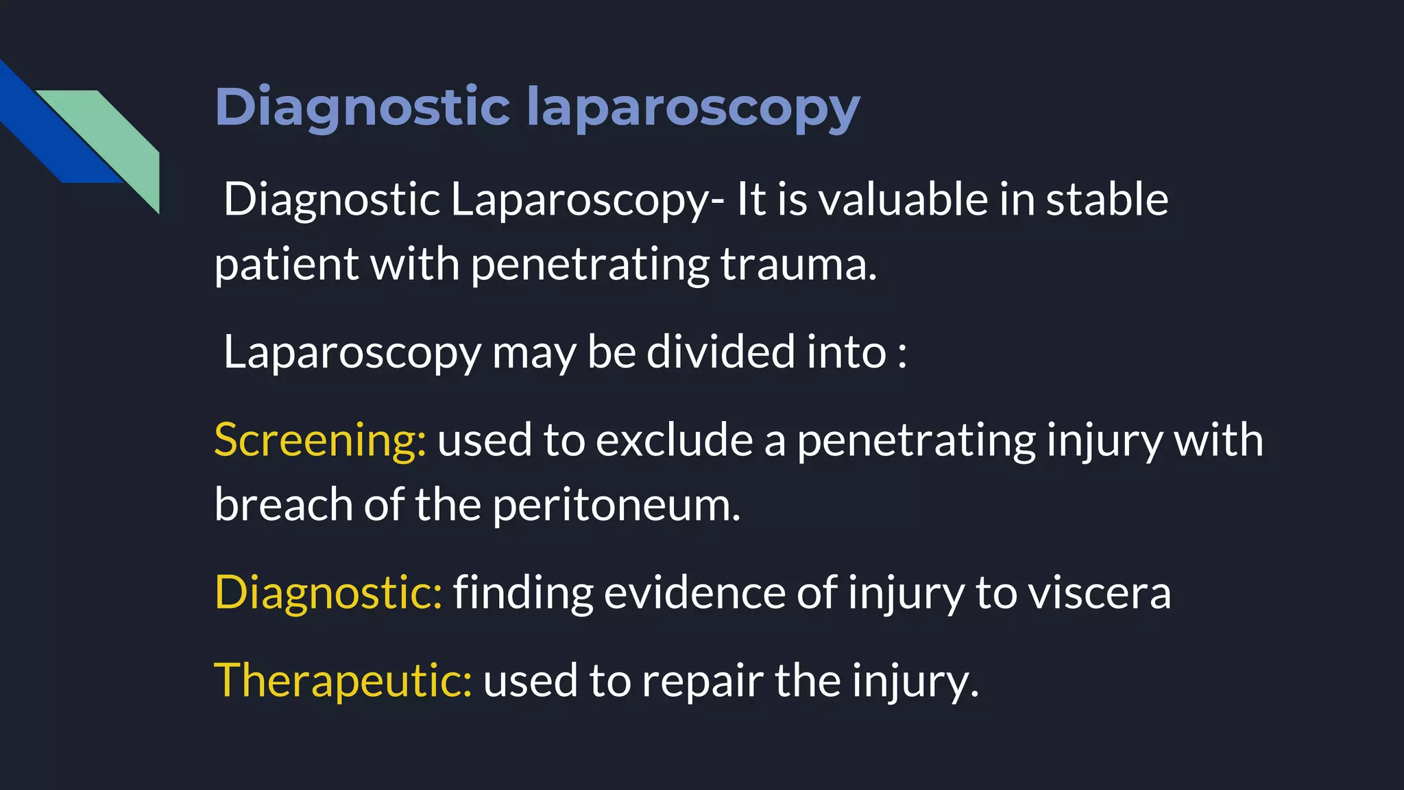 diagnostic peritoneal lavage (DPL) | PPTX
