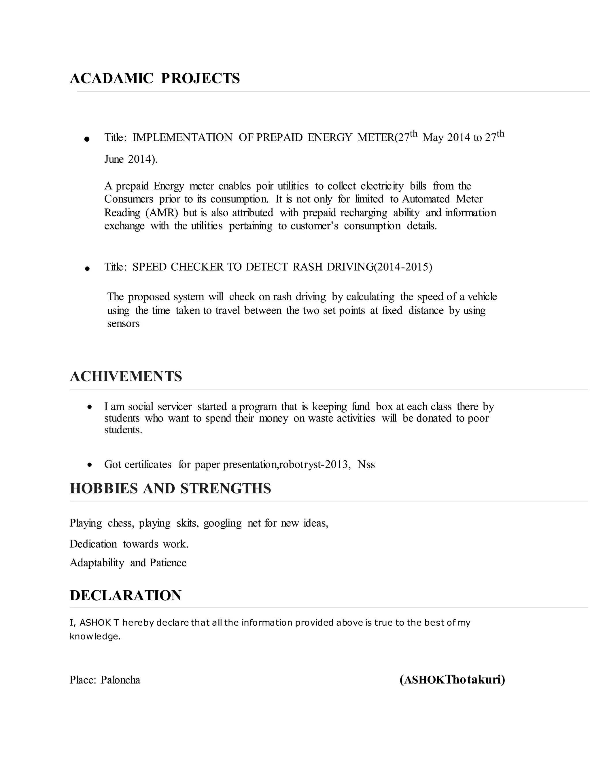 Thotakuri Ashok_RESUME update1 | DOCX