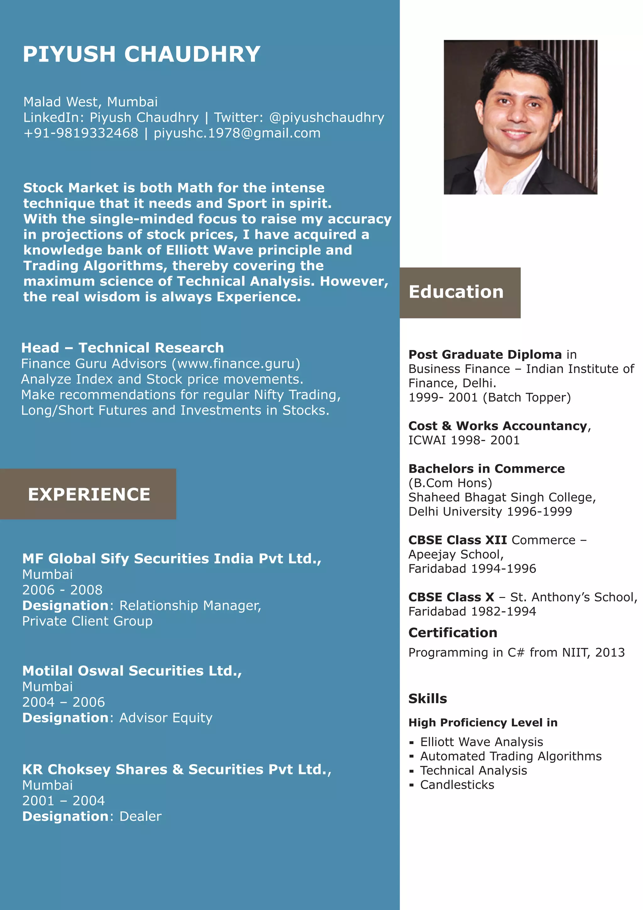 PIYUSH CV | PDF