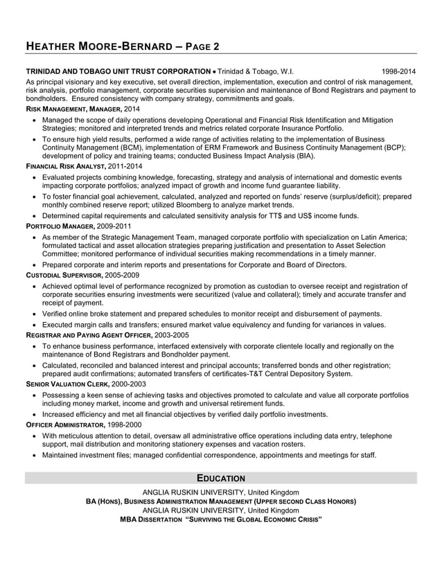 Heather Moore Bernard Standard Resume-Final | PDF