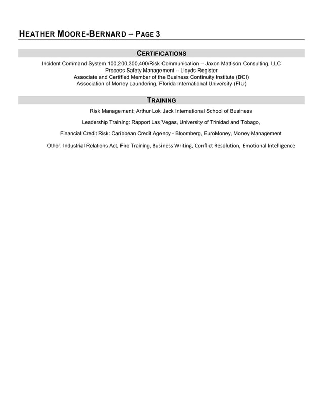 Heather Moore Bernard Standard Resume-Final | PDF