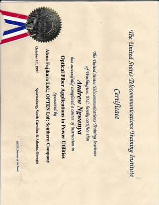 fiber certificate ustti | PDF