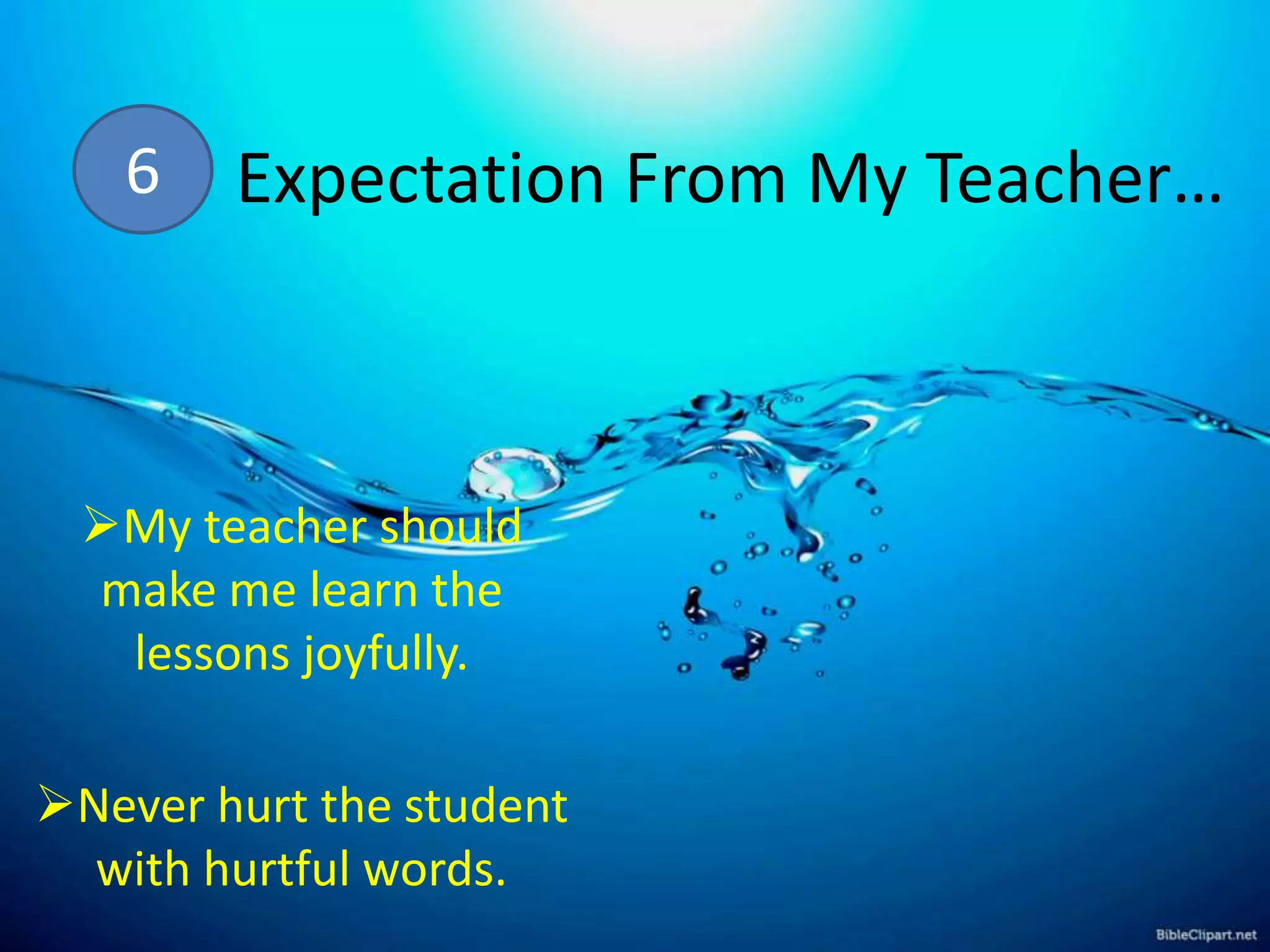 29 Expections From My Teachers | PPTX