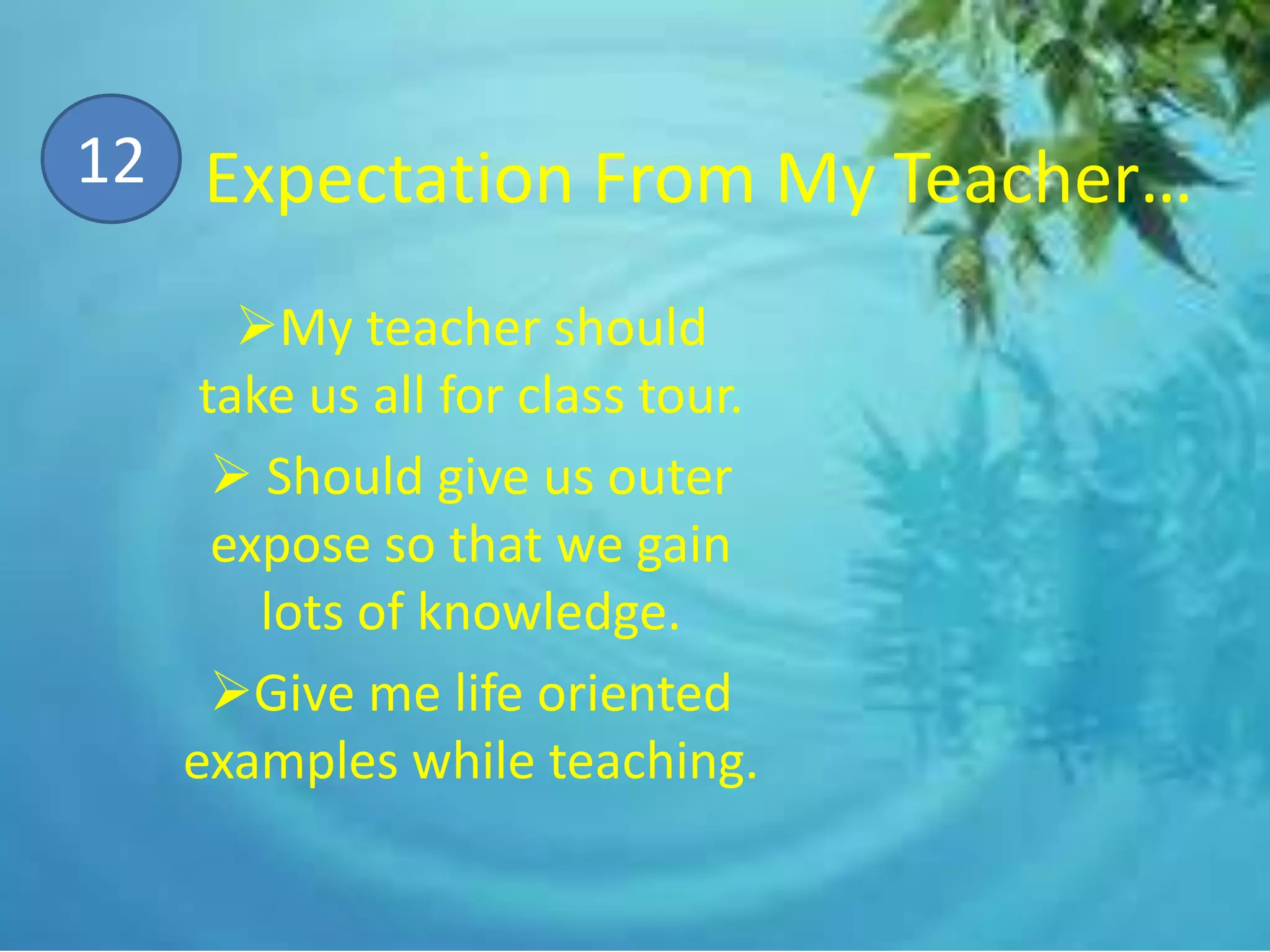 29 Expections From My Teachers | PPTX