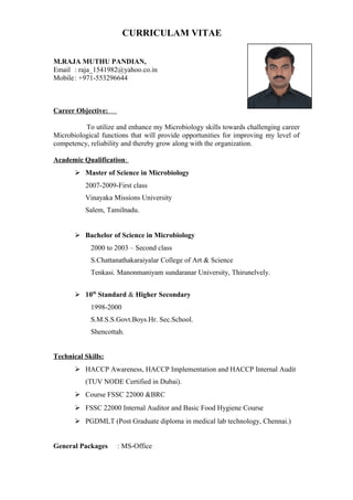 Updated Raja Resume | PDF