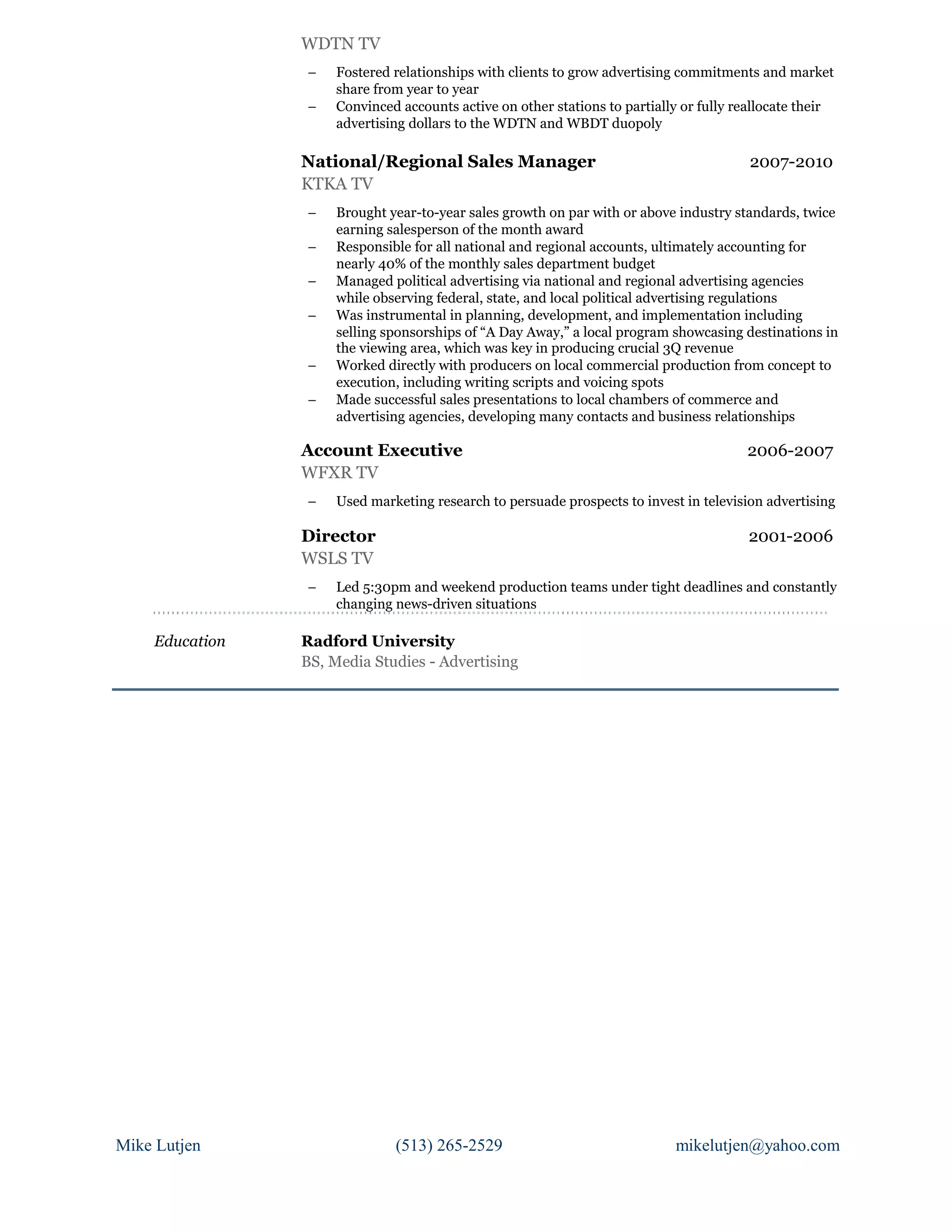 Mike+Lutjen+Resume+9-1-15 | DOC