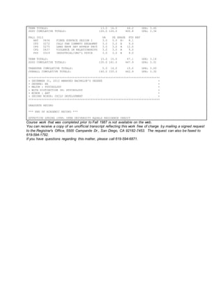 Unofficial Transcript | DOCX