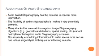 AUDIO STEGANOGRAPHY PRESENTATION | PPTX