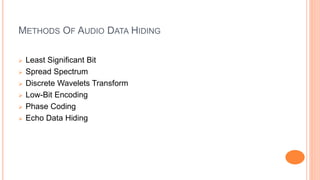 AUDIO STEGANOGRAPHY PRESENTATION | PPTX