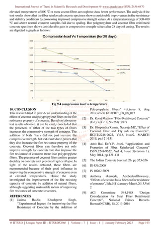 Fire Resistant Concrete using Sustainable Fibers | PDF