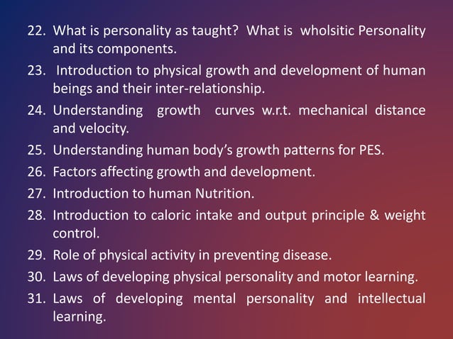 holistic personality development | PPTX