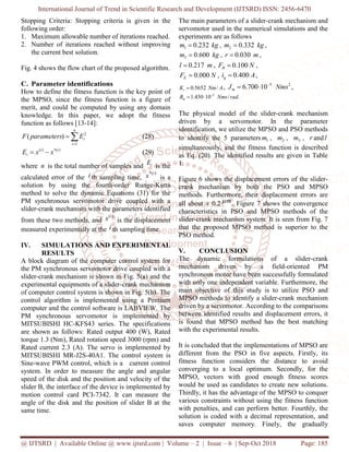 Identifying the Slider-Crank Mechanism System by the MPSO Method | PDF